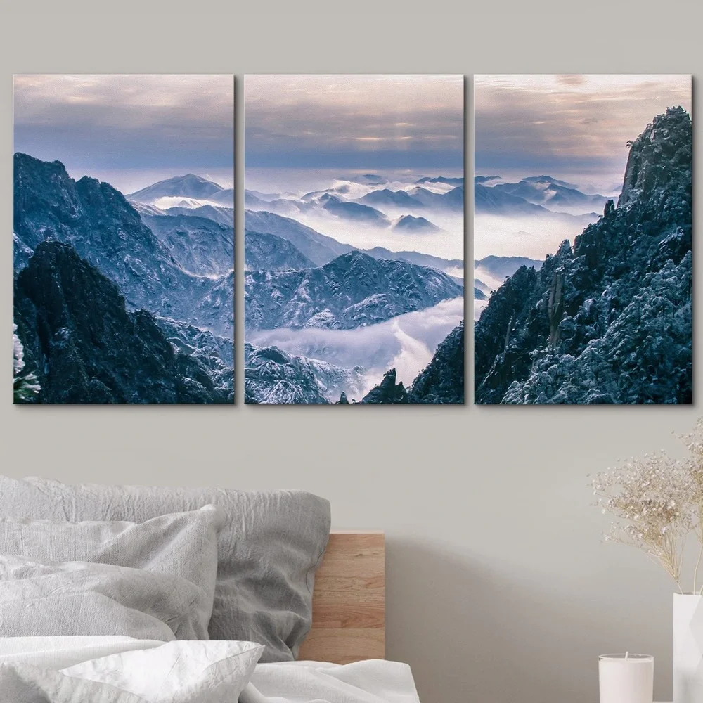 Wall Decor | Mountain Landscape Triptych Wall Art | Poshmark